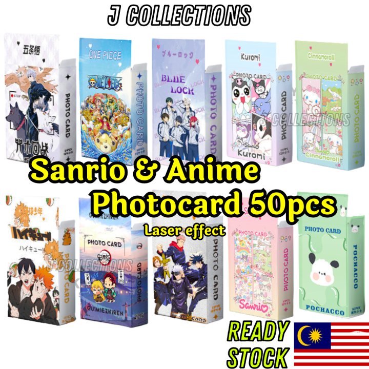 Sanrio Anime Photocard Collection 50pcs Lomo Card Kuromi Melody Jujutsu ...