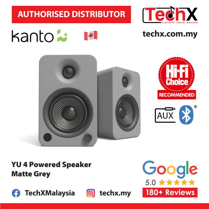 Kanto YU4 Powered Speakers with Bluetooth and Phono Preamp | Lazada