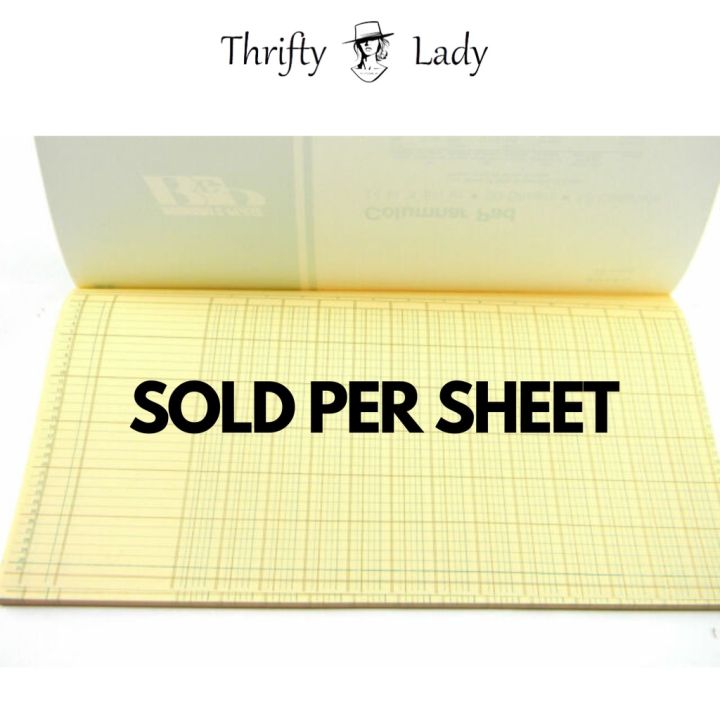 10, 12, & 14 Columns Columnar Pad/Worksheet (Accounting Worksheet, sold ...