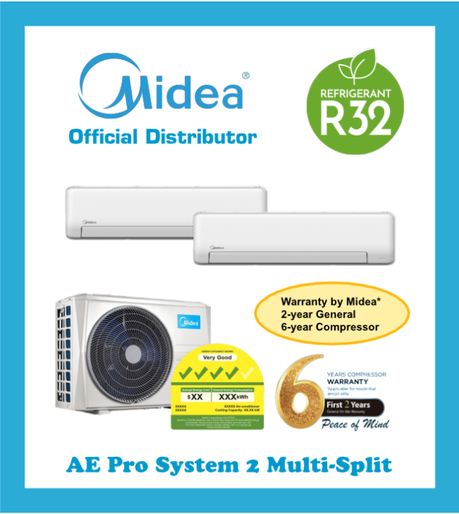 [SUPPLY ONLY] Midea All Easy Pro Multi-Split System 2 Aircon | Lazada ...