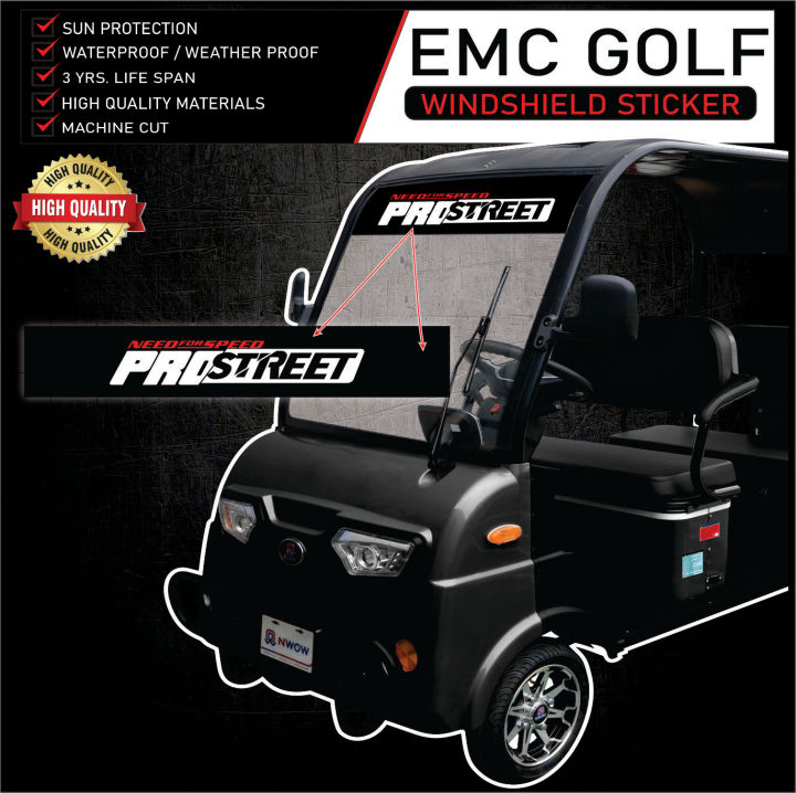 EMC GOLF E-BIKE WINDSHIELD STICKER HIGH QUALITY / SUN VISOR / SUN ...