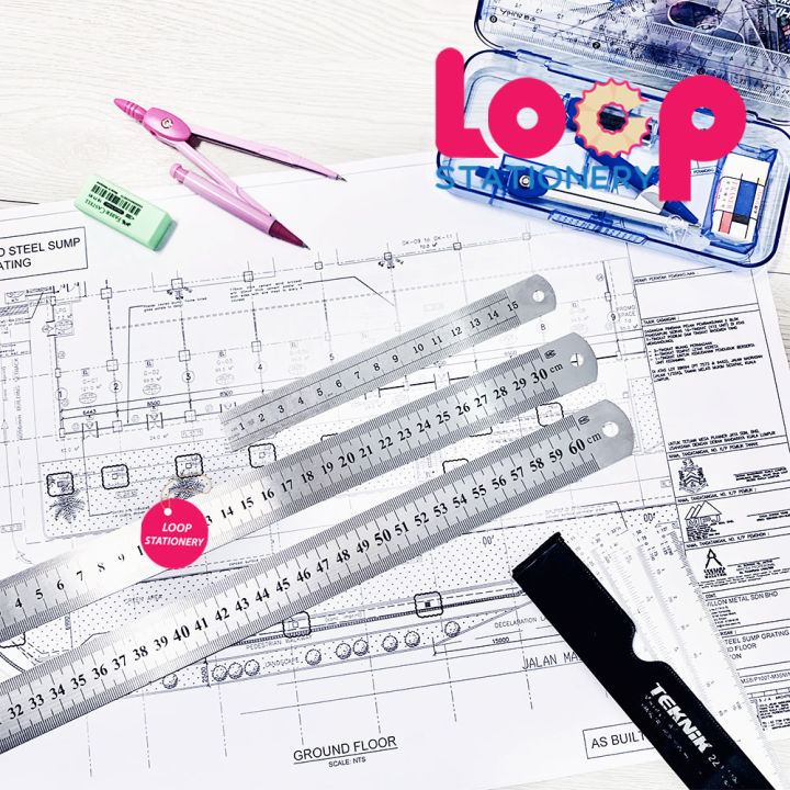 Standard Steel Ruler Metal Ruler 15cm/30cm/60cm | Lazada