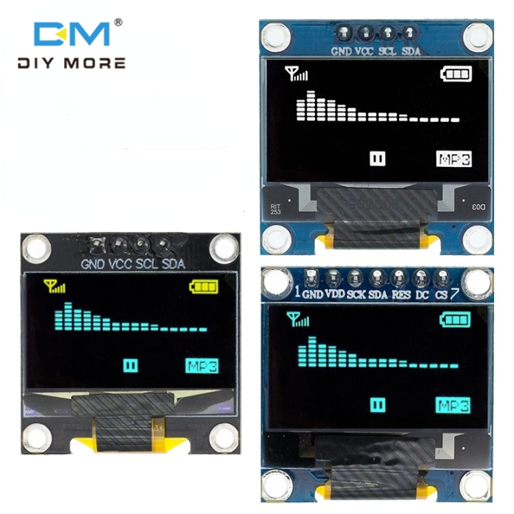 【100% Original】 Diymore 4-pin 0.96 Inch OLED SSD1315 Driver 128X64 LCD IIC Serial Screen Module ...