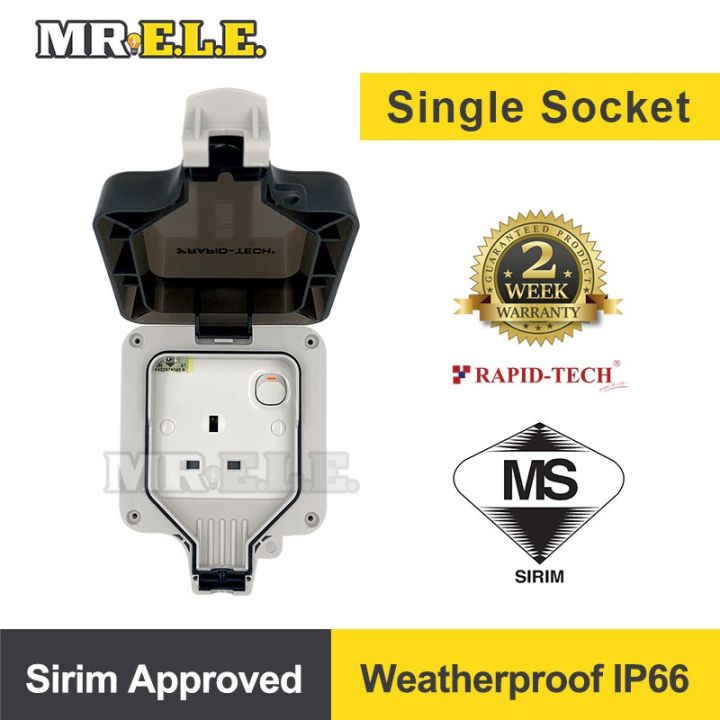 [Schneider Switch Socket] Rapid-Tech Single Socket Weatherproof Outdoor ...