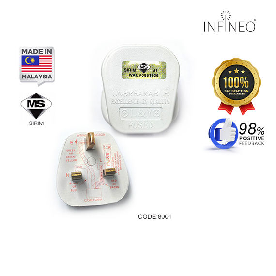 Safety First: Authentic 3 Pin Plug Top Socket (13 Amp) with SIRIM ...