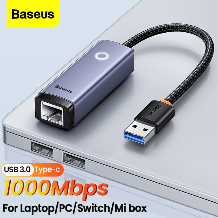 Baseus USB RJ45 Adapter 100Mbps/1000Mbps USB C to RJ45 LAN Port ...