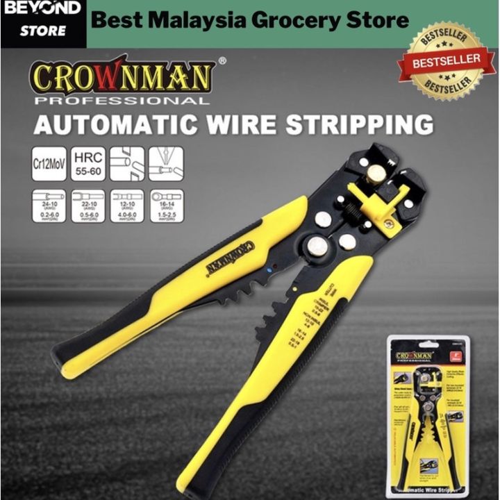 CROWNMAN 5 in 1 Wire Stripper Automatic Cable Stripper Crimper Pliers ...