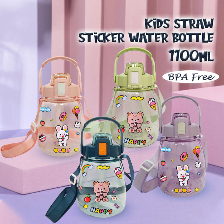 Kaki Jimat BPA Free Cute Kids Big Tummy Straw With Drink Reminder ...