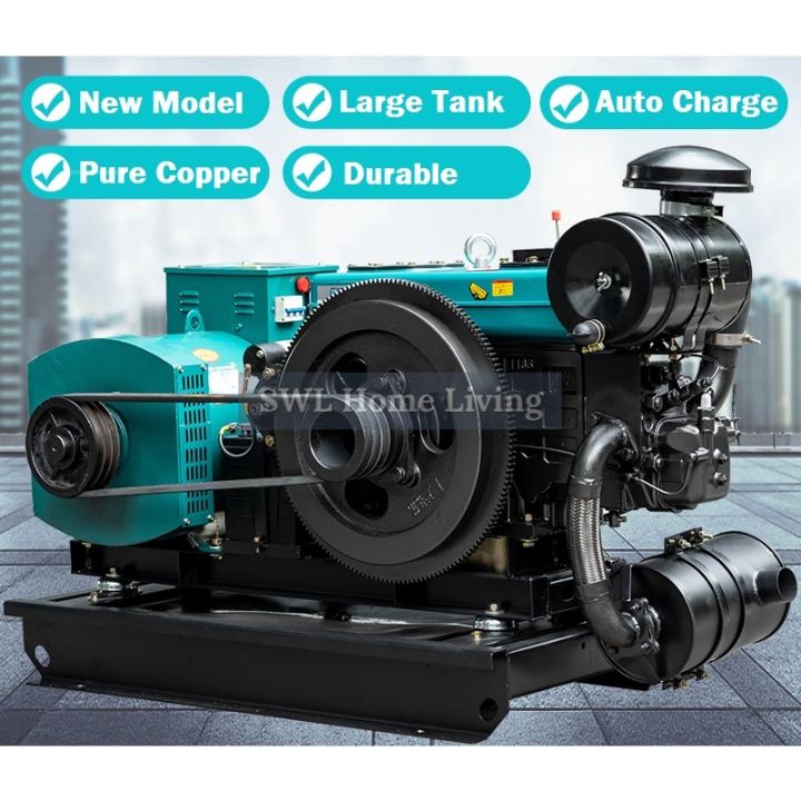 Genset Heavy Duty 25HP Brushless Diesel Generator Set Single-Cylinder ...