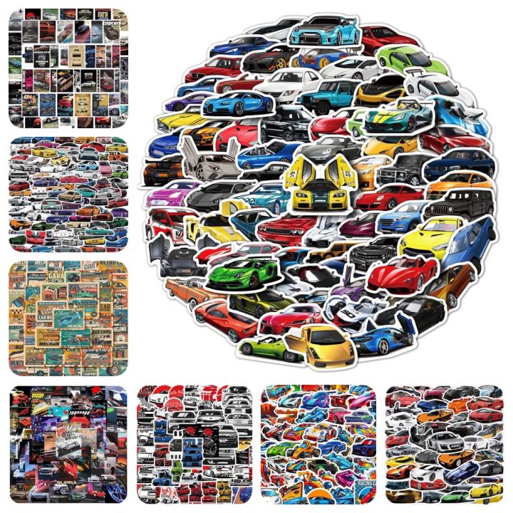 100/50PCS Cool JDM Racing Sports Car Waterproof Graffiti Stickers For ...