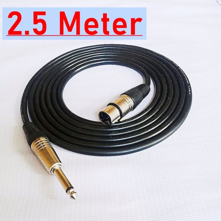 KABEL MIC / CABLE MICROPHONE ORIGINAL XLR female to jack akai 6.5mm dan ...