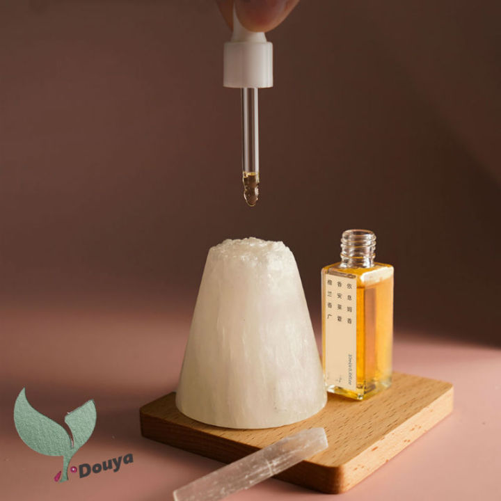 White Selenite Stone Diffuser, Snow Mountain Shaped Essential Oil ...