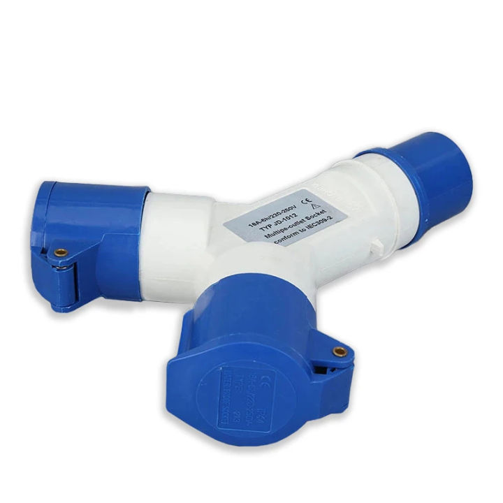 16a 3 pin 220V IP44 Y type waterproof industrial Aviation plug multiple ...