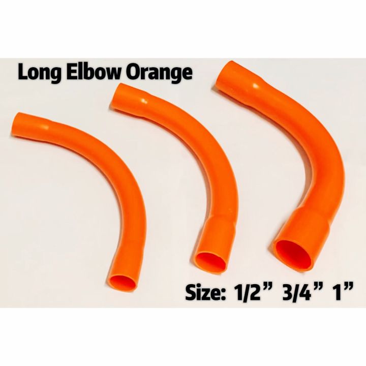 Long Elbow Orange PVC Fittings for Electrical Conduit Fittings 1/2-3/4 ...