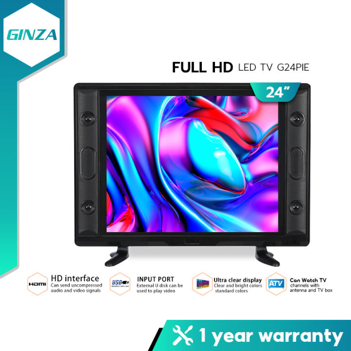 GINZA 24 inch LED TV FHD TV Sale Flatscreen HDMI+AV+VGA+USB | Lazada PH