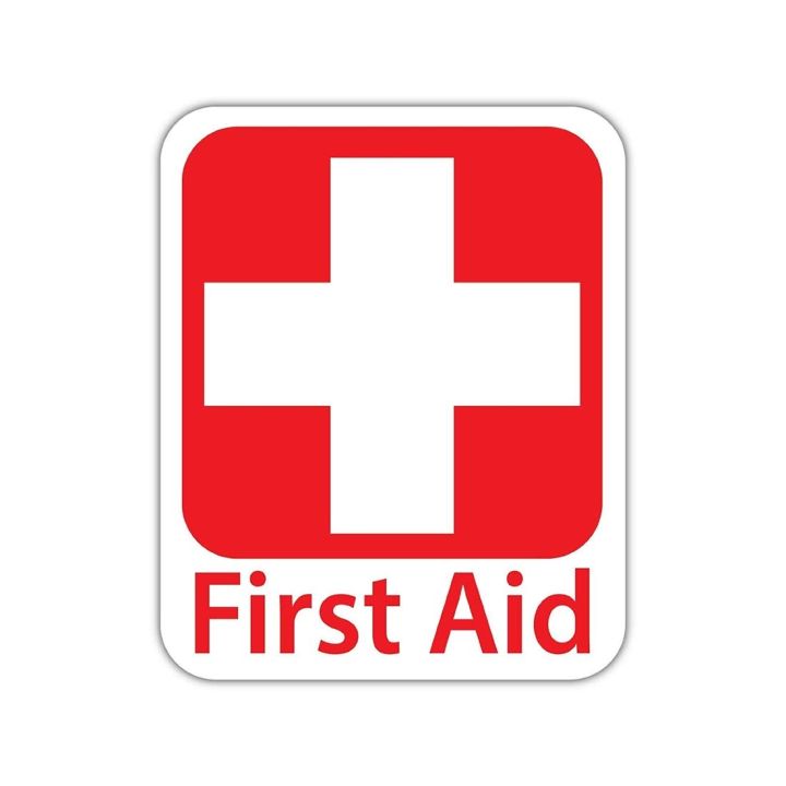 Bargain Max Decals Emergency First Aid Kit Safety Sign Sticker Decal ...