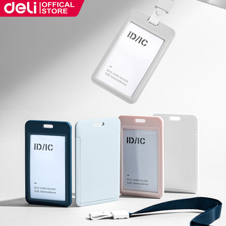 Deli ID Card Holder Detachable Multifunction ID Holder Sliding Card ...