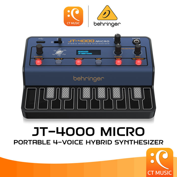Behringer JT-4000 Micro Portable 4-Voice Hybrid Synthesizer JT4000 JT ...