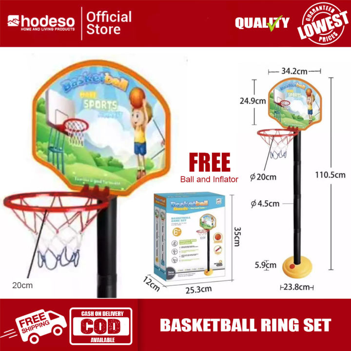 Basketball Ring Set with Board and Stand Adjustable Height Mini Indoor ...