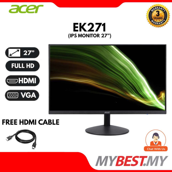 ACER EK251Q E (24.5") / EK271 (27") / EK241Y (23.8") MONITOR ( IPS FHD ...