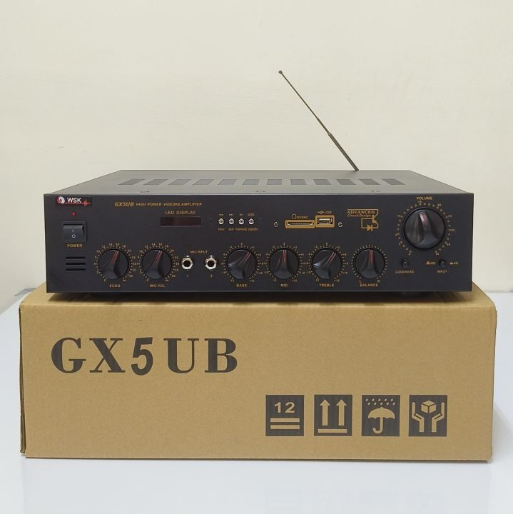 WSK GX-5UB USB/BT/FM Professional Karaoke Stereo Mixing Amplifier ...