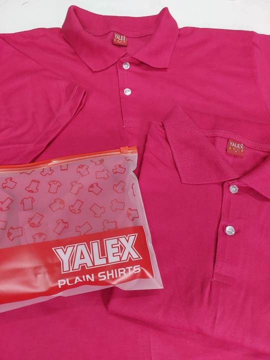 Yalex Polo Shirt RED LABEL Unisex with collar FUCHSIA PINK | Lazada PH