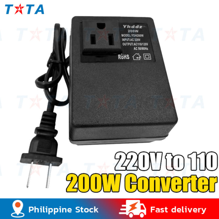 200W Voltage Converter AC 220V To 110V Transformer Step Down ...
