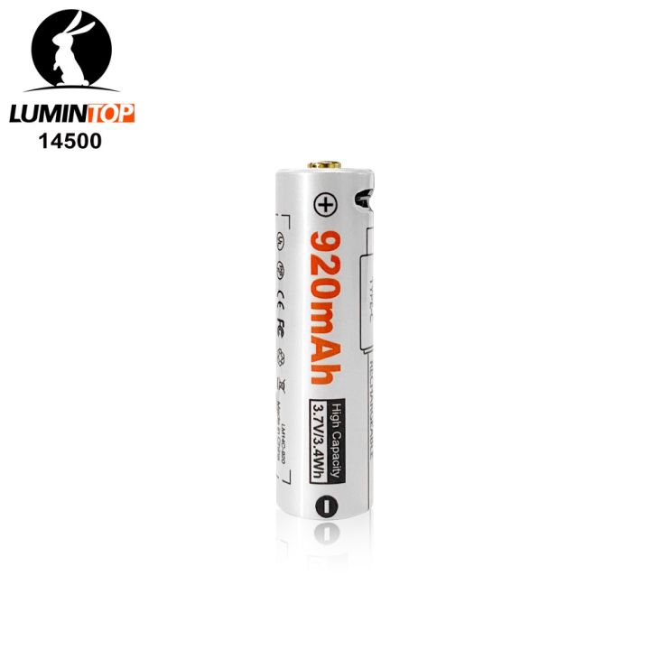 Lumintop 14500 Li-ion with TYPE-C charging port 3.7V 920mah Max ...