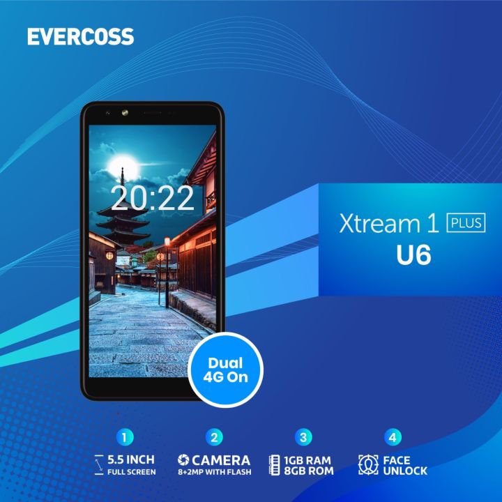 EVERCOSS XTREAM U6 4G DUAL GSM+WIFI Smartphone | Lazada Indonesia