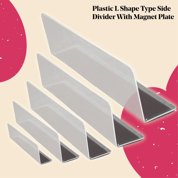 Racking Plastic L Shape Type Small Side Divider With Magnet Plate | Lazada