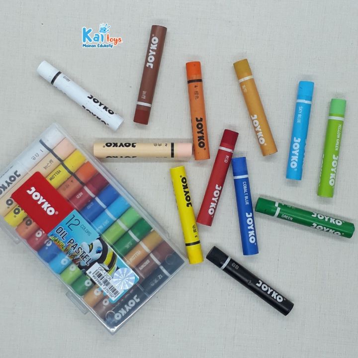 Crayon Joyko Oil Pastel 12 Warna Mini OP-12CR / Krayon Titi Joyko ...