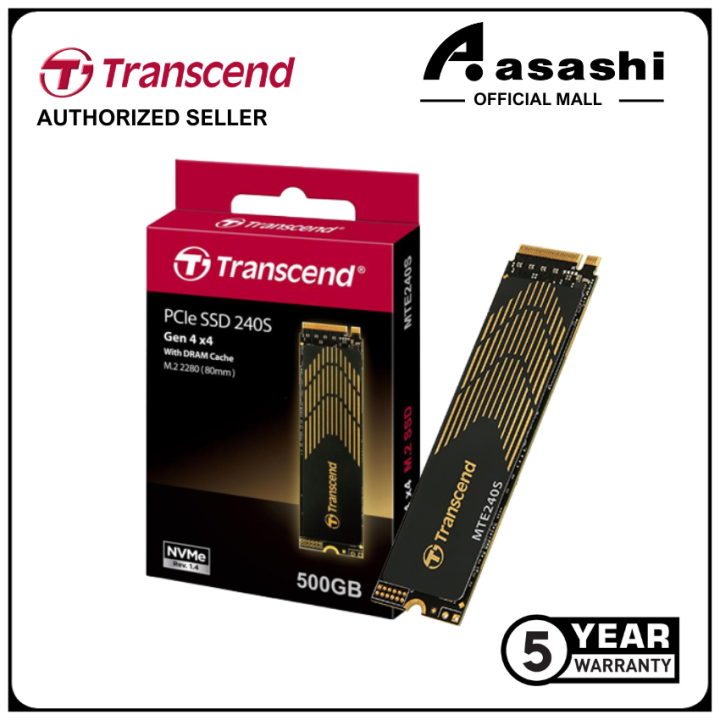 Transcend MTE240S 500GB / 1TB M.2 2280 PCIE Gen4 x4 NVMe SSD | Lazada