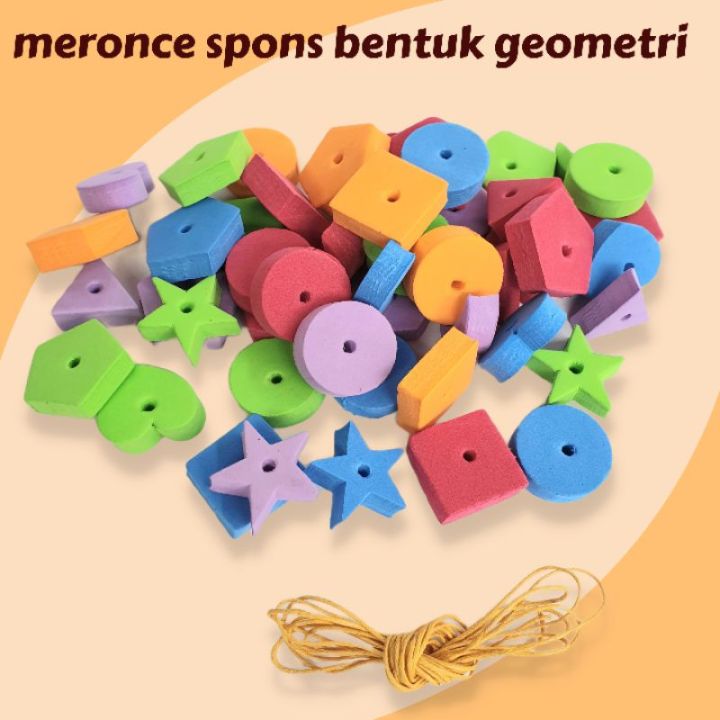 smart toys MERONCE SPONS SPON BENTUK GEOMETRI motorik halus bentuk dan ...