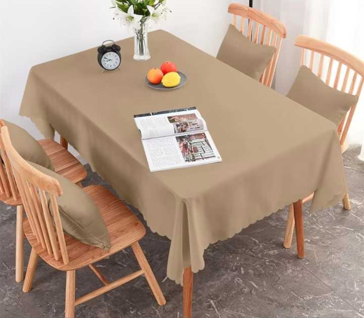 ZH Table Cloth Modern Table Cover with Plain Colour Design Alas Meja ...