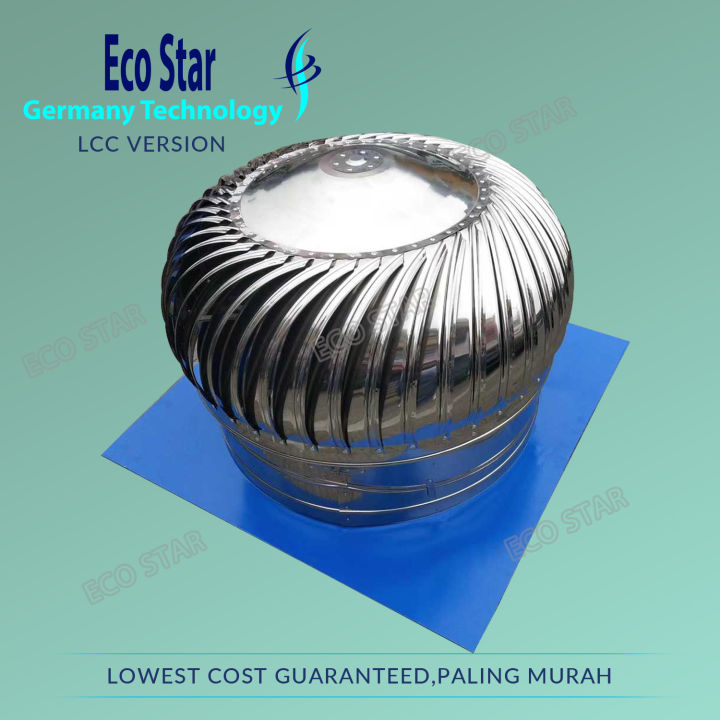 【Paling Murah】Stainless Steel Unpowered Hood Wind Ball Fan Roof ...