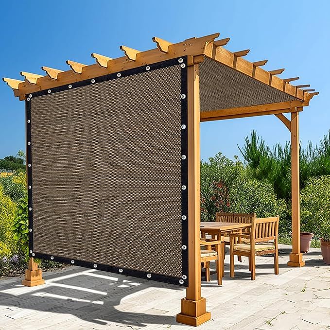 Brown Sunshade net shade sunshade outdoor waterproof sun shade net ...