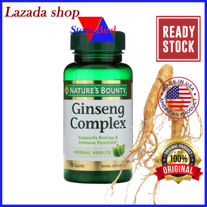 Ginseng Complex 75 capsules - supports health, energy, immune function | Lazada
