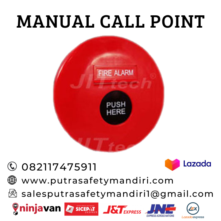 MANUAL CALL POINT FIRE ALARM JITTECH JIT-FP1 PUSH BUTTON PERINGATAN ...