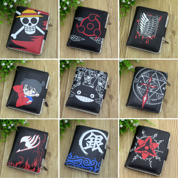 Anime Soft PU Leather Wallet Boys Girls Money Bag Luffy Atack On Titan ...