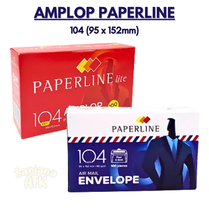 Amplop Putih Paperline PPL 104 LEM / Amplop Uang / Amplop Surat (100 ...
