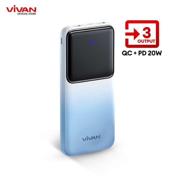 VIVAN Power Bank 10000mAh / 20000mAh Powerbank 20W / 22.5W PD 3 Output ...