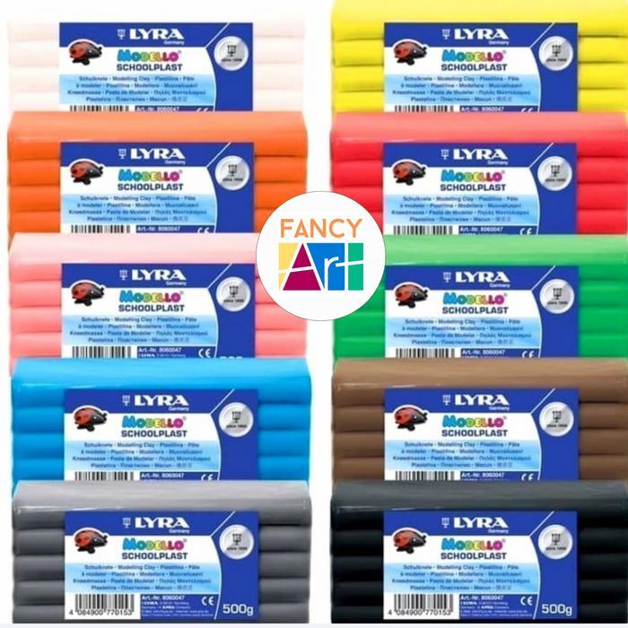 LYRA Modelling Clay 500gr - Modello Plastisin Lilin Mainan Warna Warni ...
