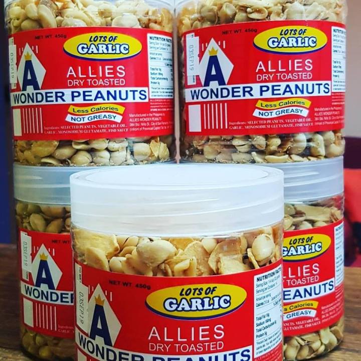 ALLIES DRY TOASTED WONDER PEANUTS WITH LOTS OF GARLIC (JAR) | Lazada PH
