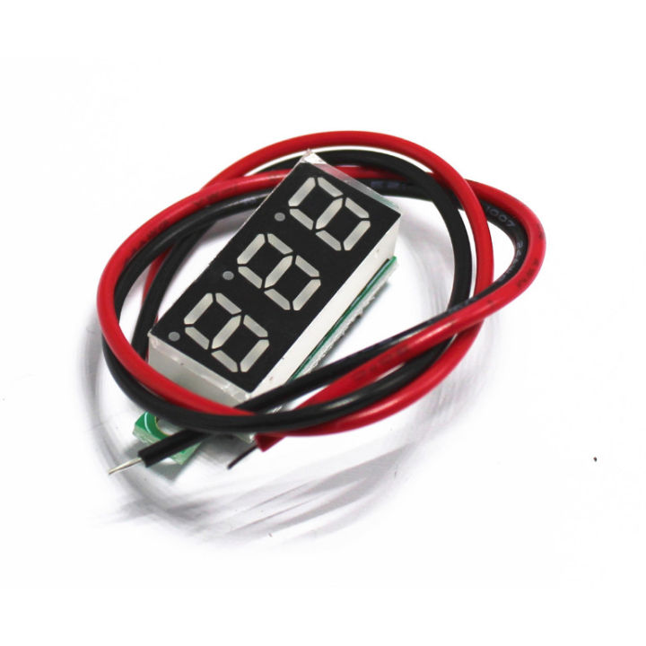 Mini 0.28" DC Digital Voltmeter Panel Mount LED Voltage Volt Meter Red ...