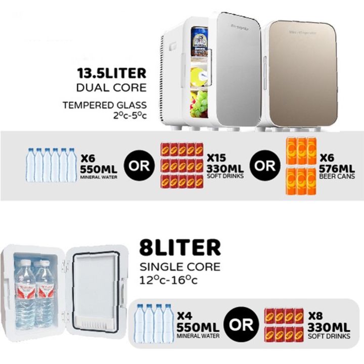 XM 8L/15L Portable Car Freezer Warmer Outdoor Mini Fridge Refrigerator ...