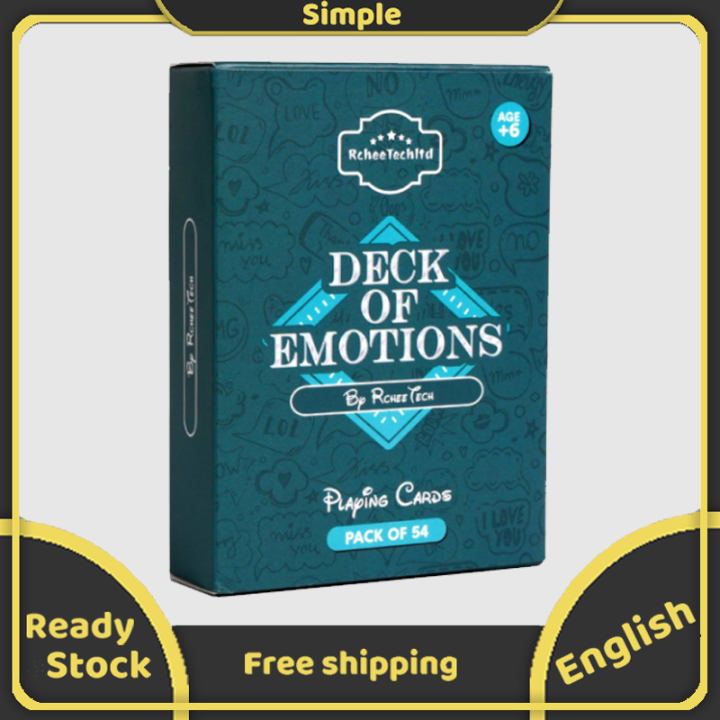 Deck of Emotions Card Game 54 Cards Including Questions About Feelings & Emotions Strengthens ...
