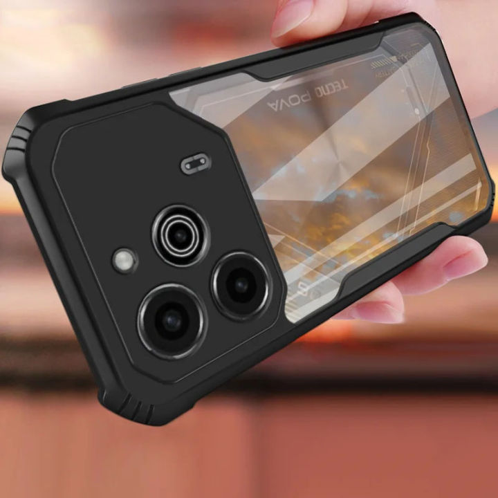 Casing For Tecno Pova 6 Neo Case Shockproof Transparent Laser Pattern Cover For Tecno Pova 6 5 4 ...