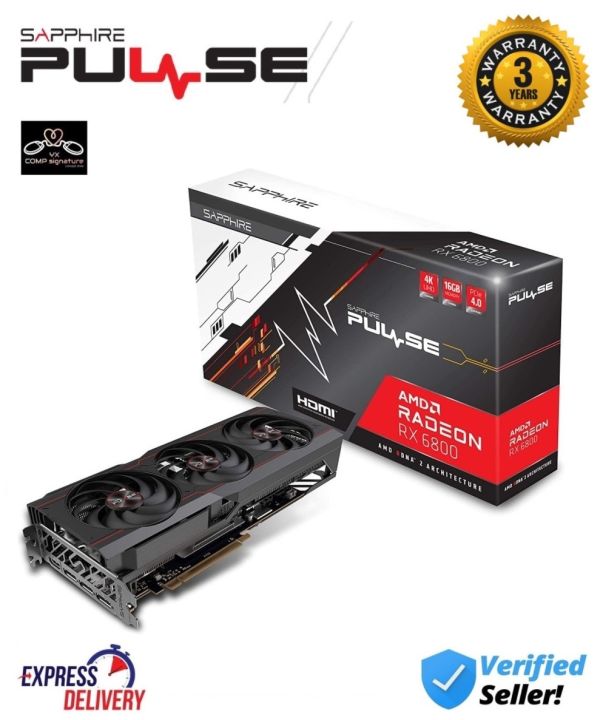 SAPPHIRE PULSE RADEON RX6800 OC 16GB GDDR6 GRAPHIC CARD - 11305-02-20G ...
