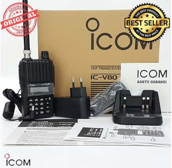 RADIO HT Icom V 80 ICV80 IC-V80 Lithium VHF handy talky V80E V80 new ...