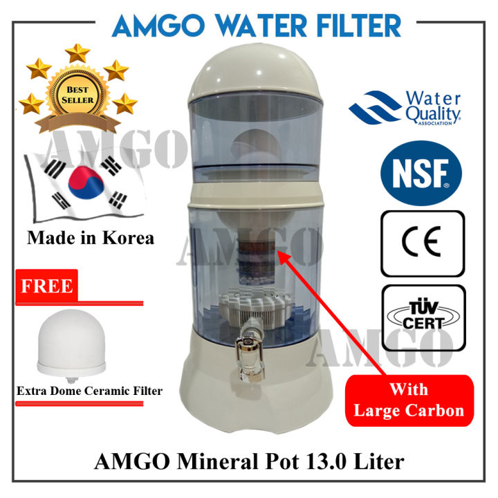 AMGO Mineral Pot Water Filter (Made In Korea) 13L Water Dispenser ...